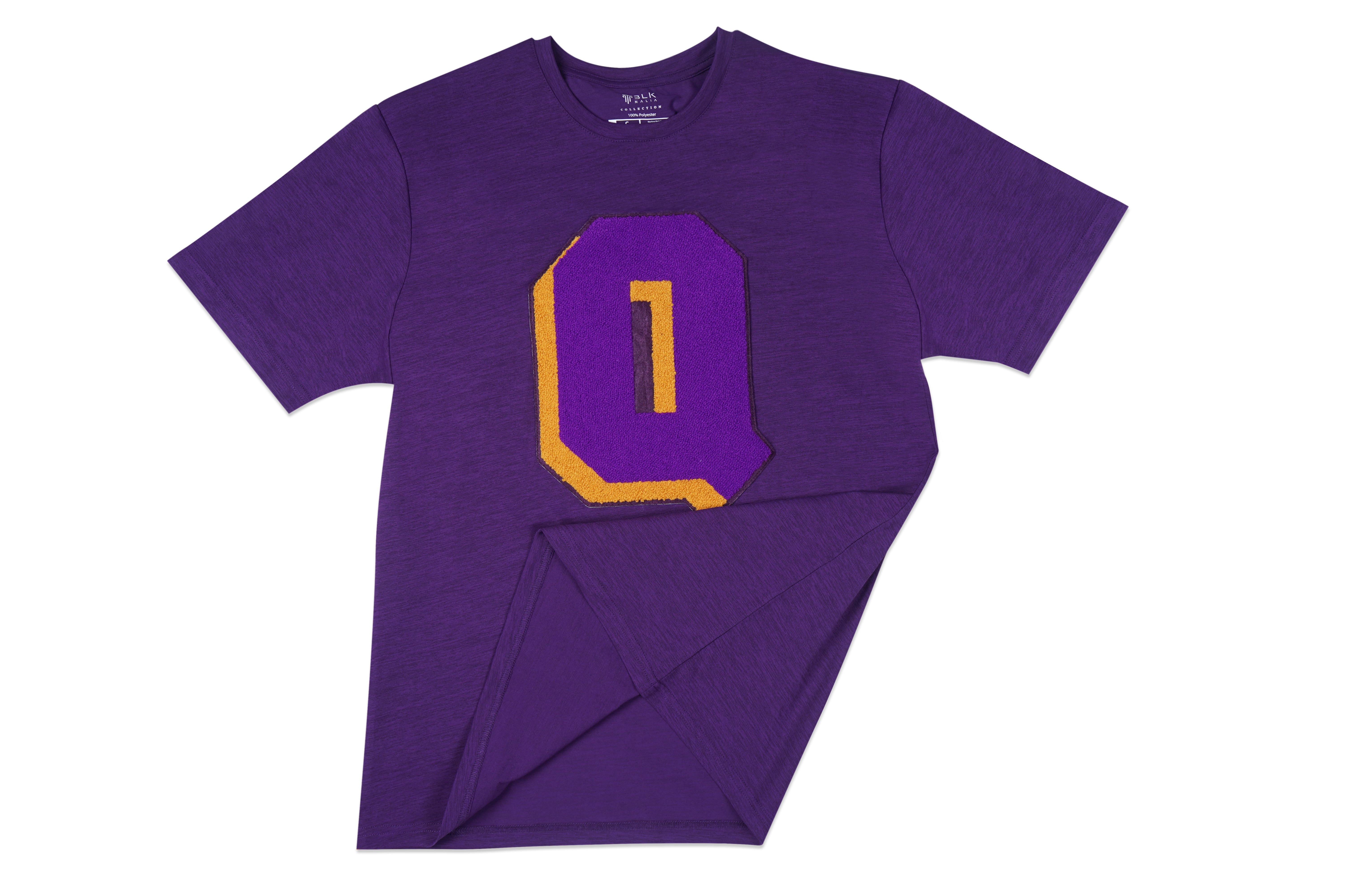 Q (QUE) Premium Purple Double Chenille Patch T-Shirt – Tenets