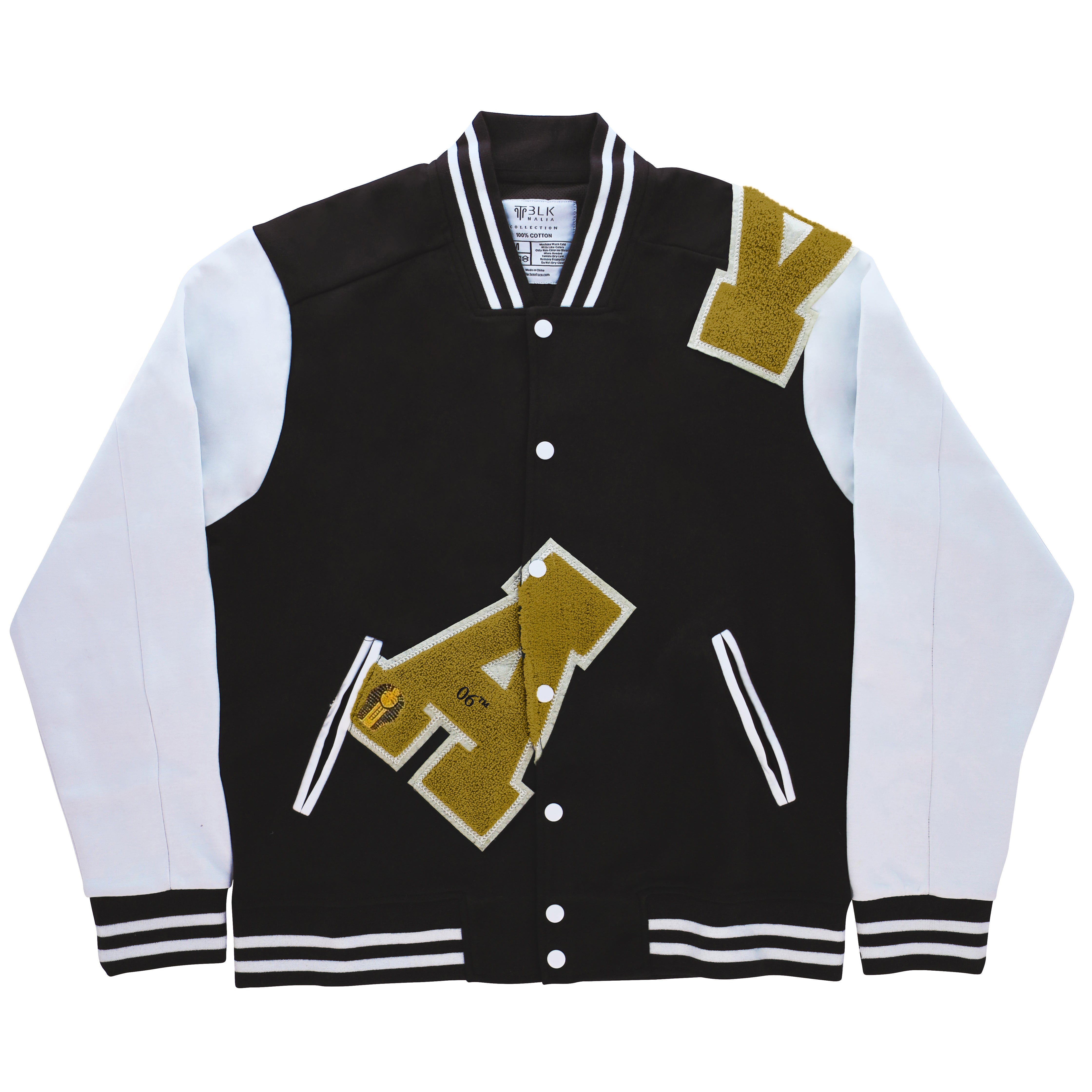 Black and White Varsity Jacket | Cotton Varsity Jacket | Tenets