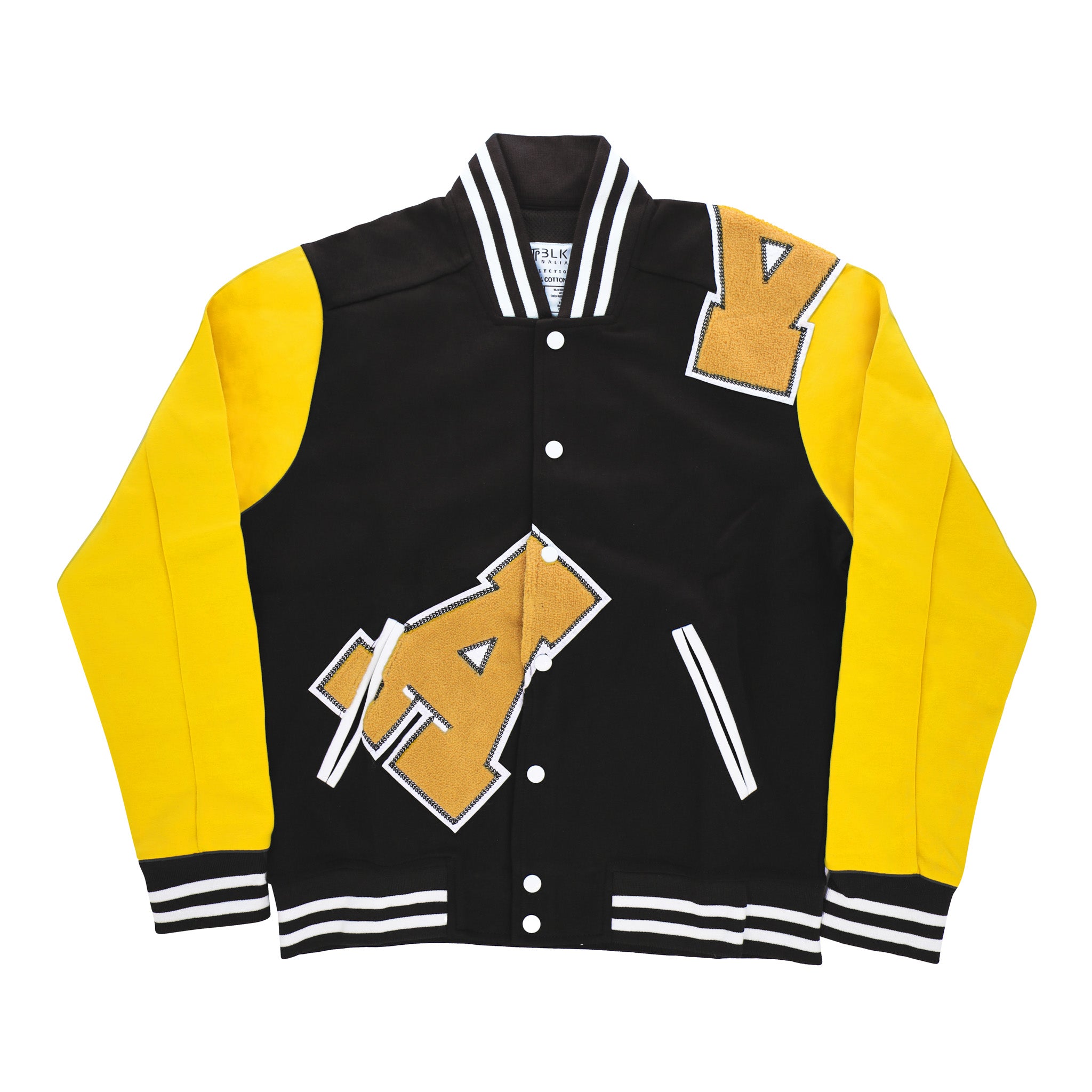 Black and Gold Varsity Jacket | Classic Varsity Jacket | Tenets