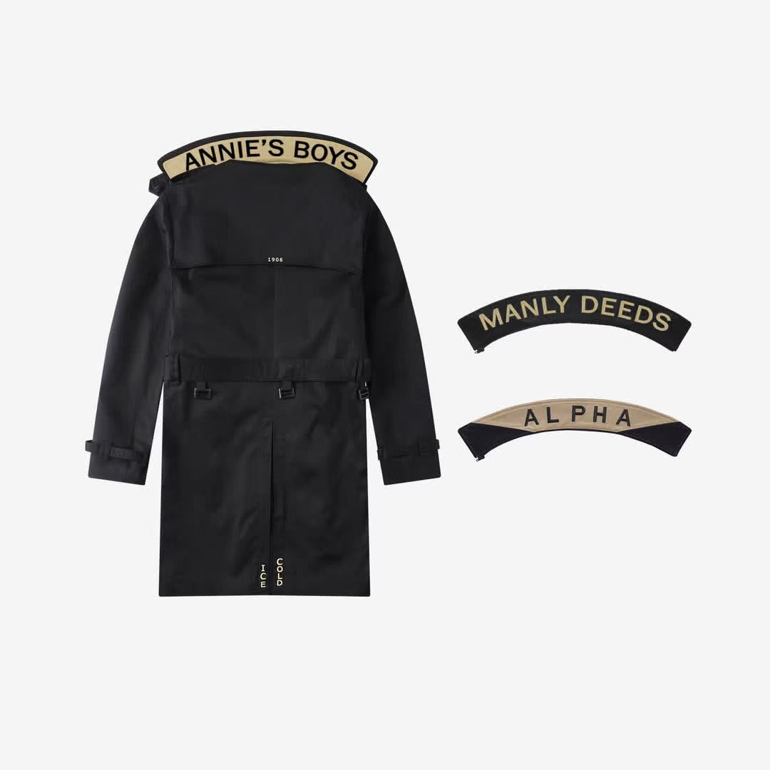 Alpha Black Trench Coat- PREORDER – Tenets