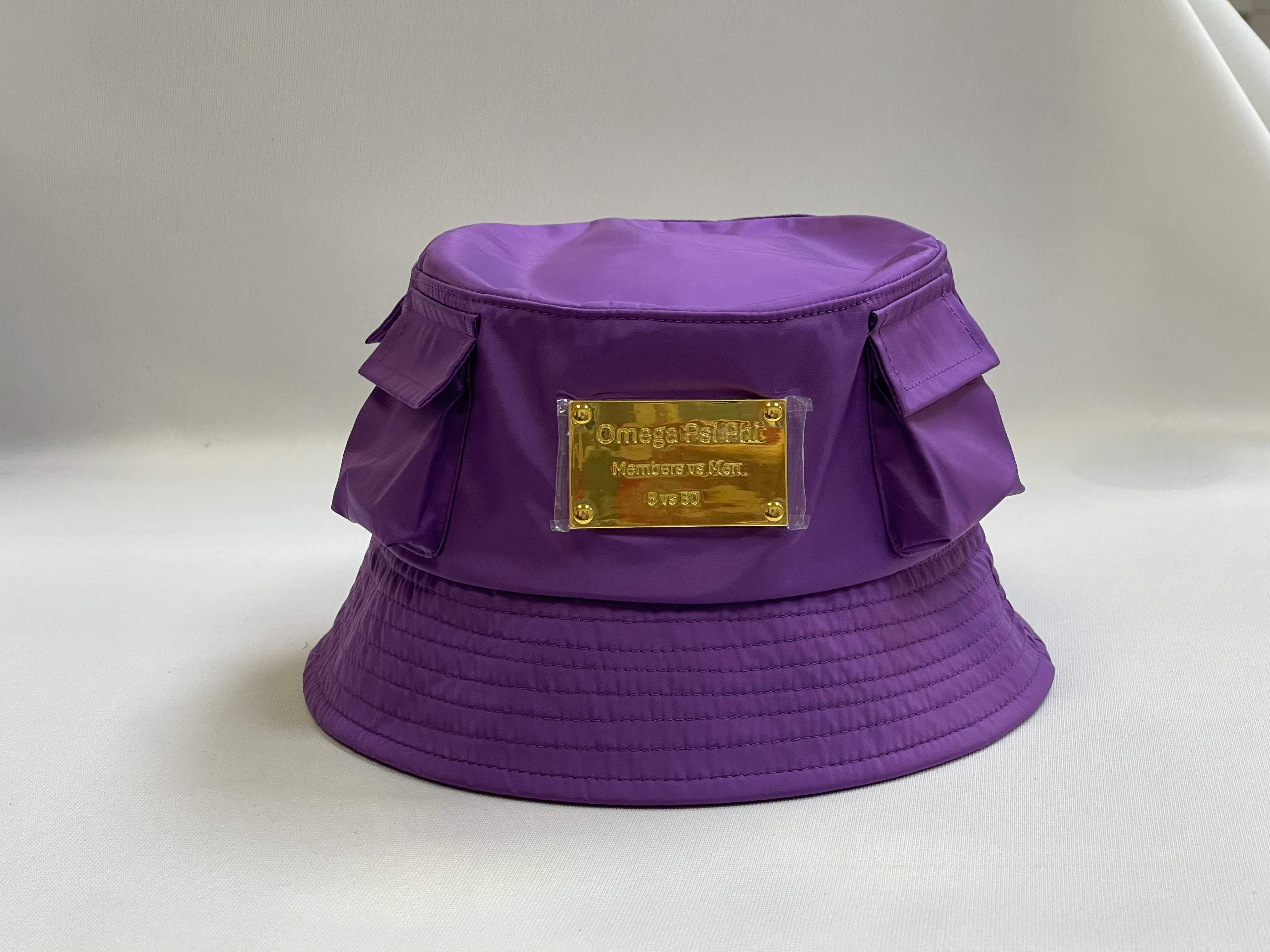 Nylon Bucket Hat with Engrave Gold Metal Plate – Tenets